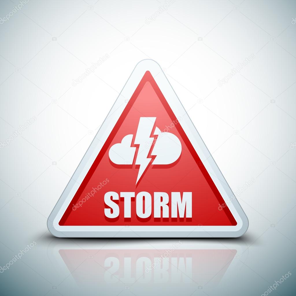 Storm Hazard sign Stock Vector Image by ©Yuriy_Vlasenko #103696110