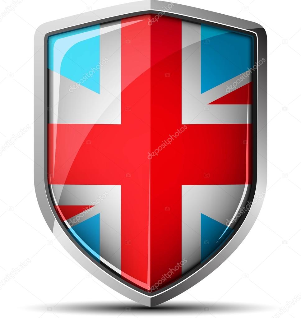 Great Britain flag shield Stock Vector by ©Yuriy_Vlasenko 105358354