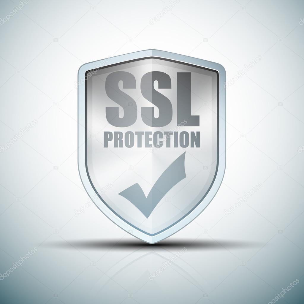 SSL Protection Shield Stock Vector by ©Yuriy_Vlasenko 107035438