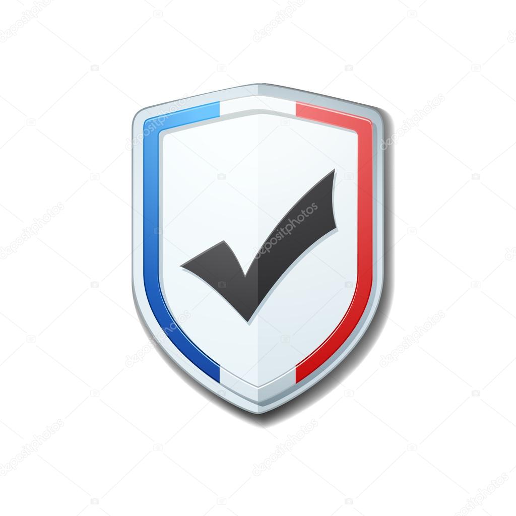 France checkmark shield sign Stock Vector by ©Yuriy_Vlasenko 109944766