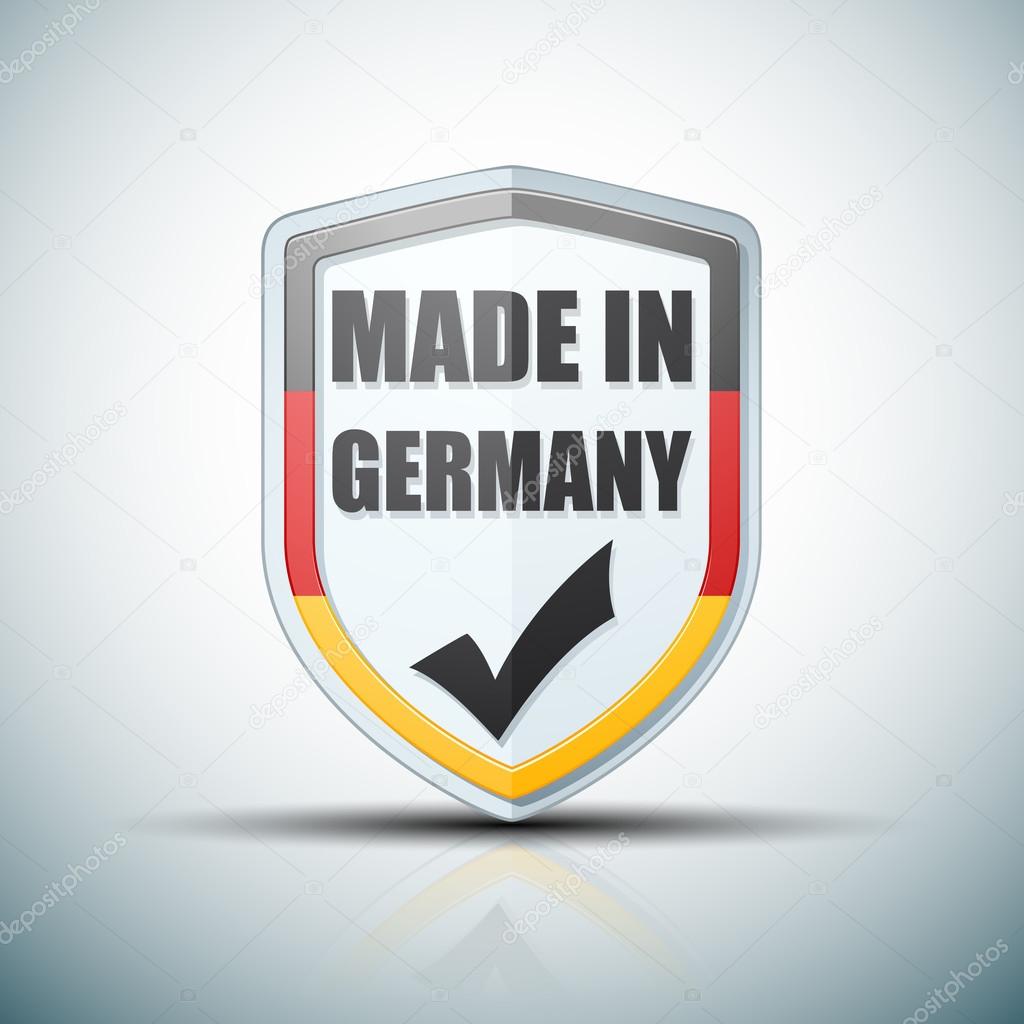 Hecho en Alemania escudo signo Vector de stock #110077976 de ©Yuriy ...