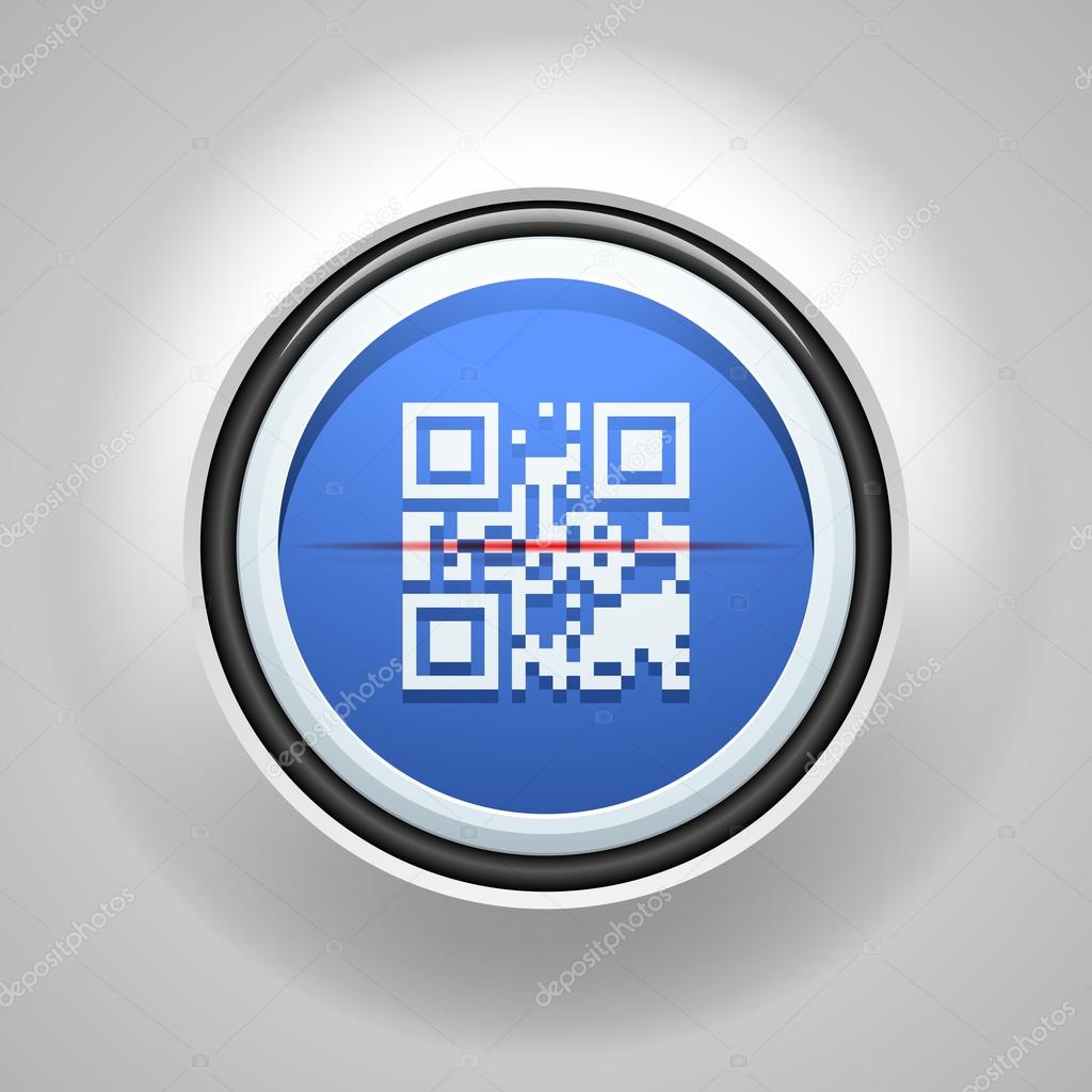 QR Code button Stock Vector by ©Yuriy_Vlasenko 119324172