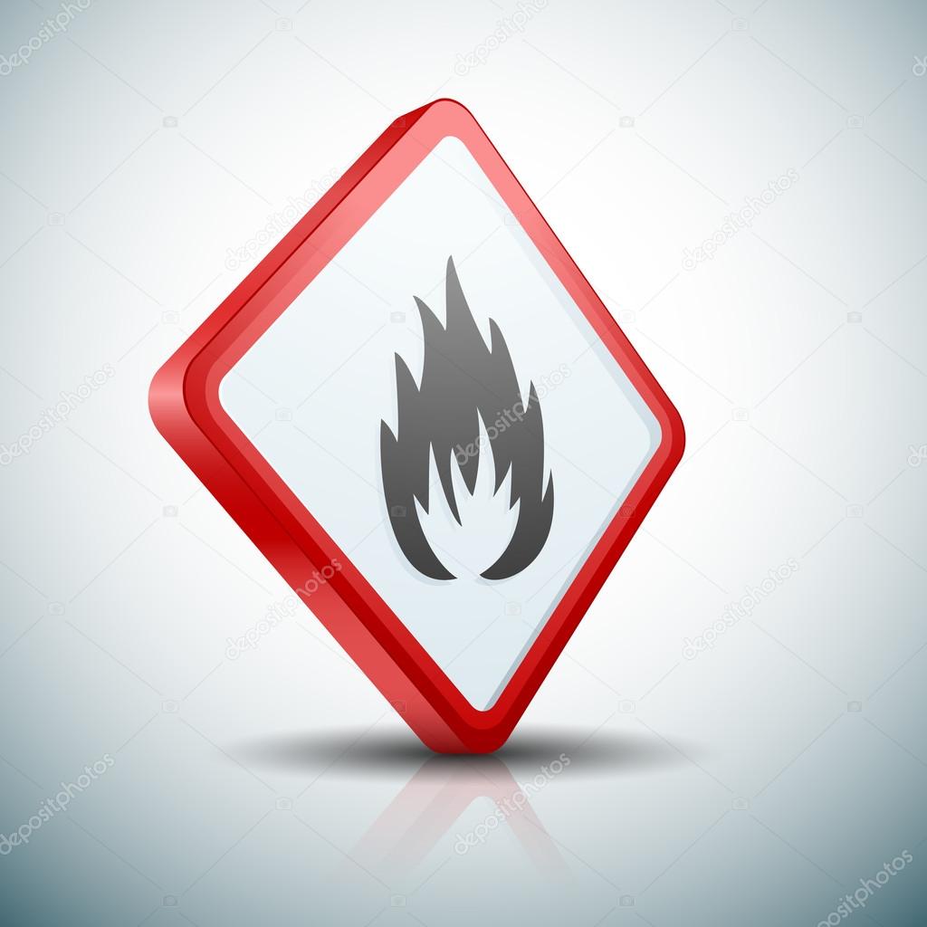 Flammable sign illustration Stock Vector by ©Yuriy_Vlasenko 119971674