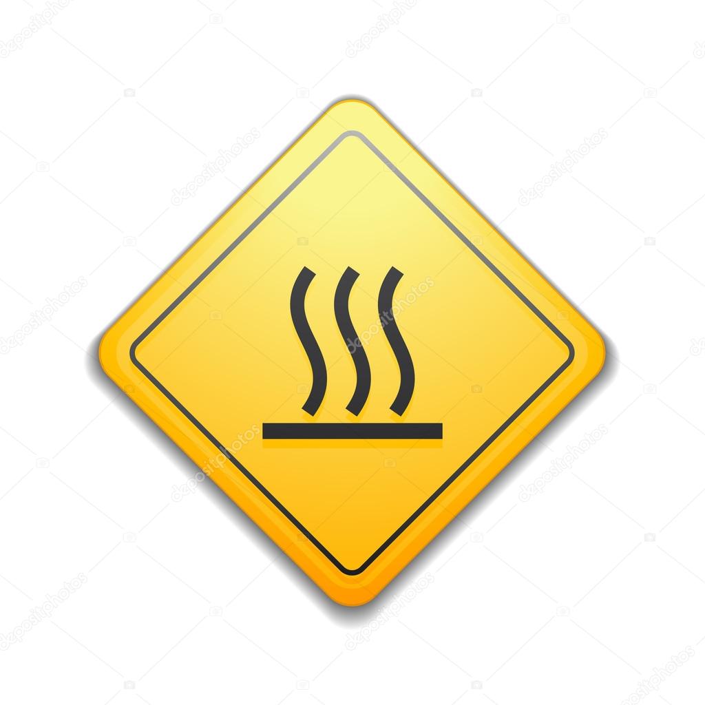 Hot Surface hazard sign Stock Vector by ©Yuriy_Vlasenko 120086680