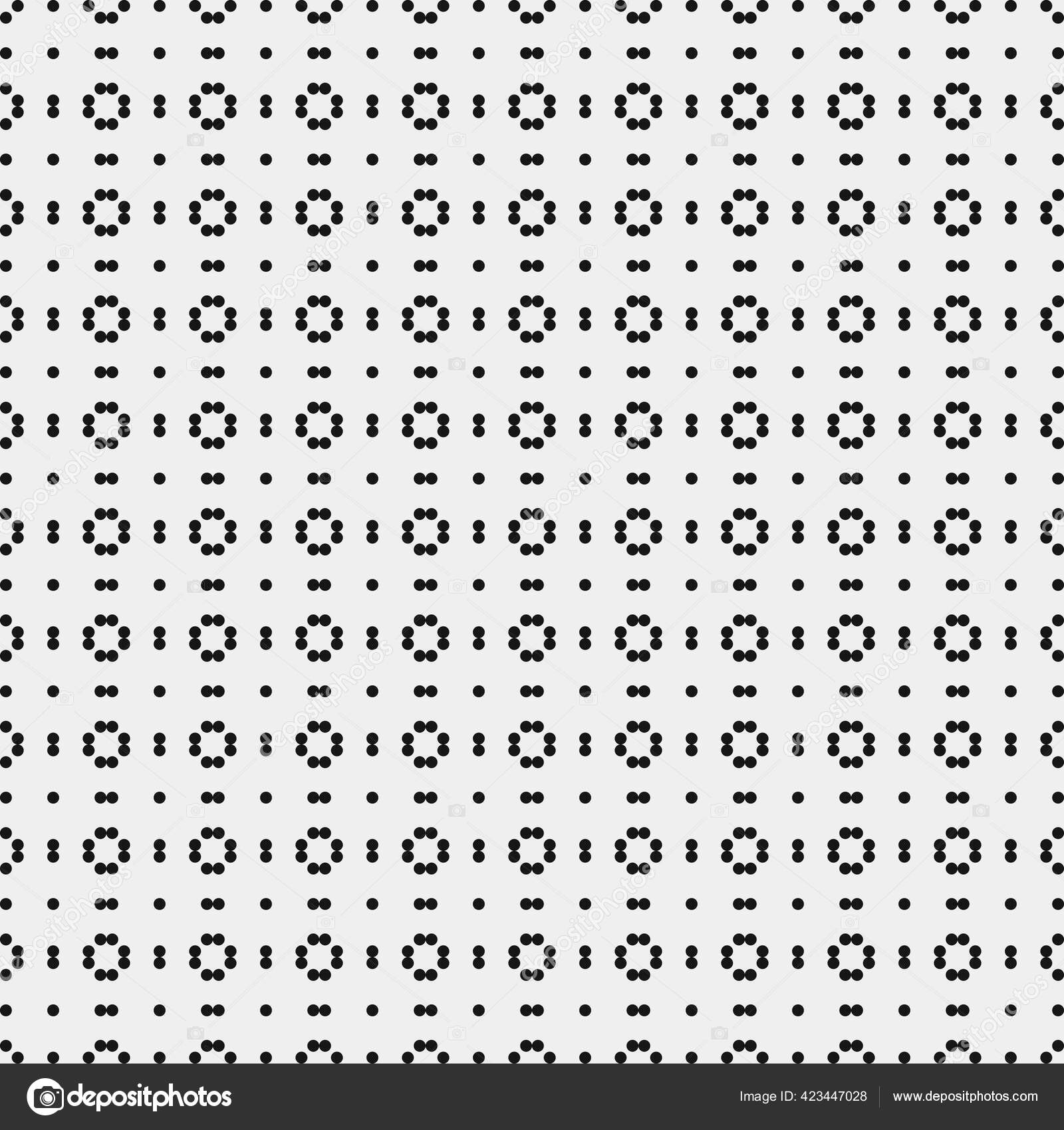 Repeating Simple Geometric Abstract Black White Background Vector ...