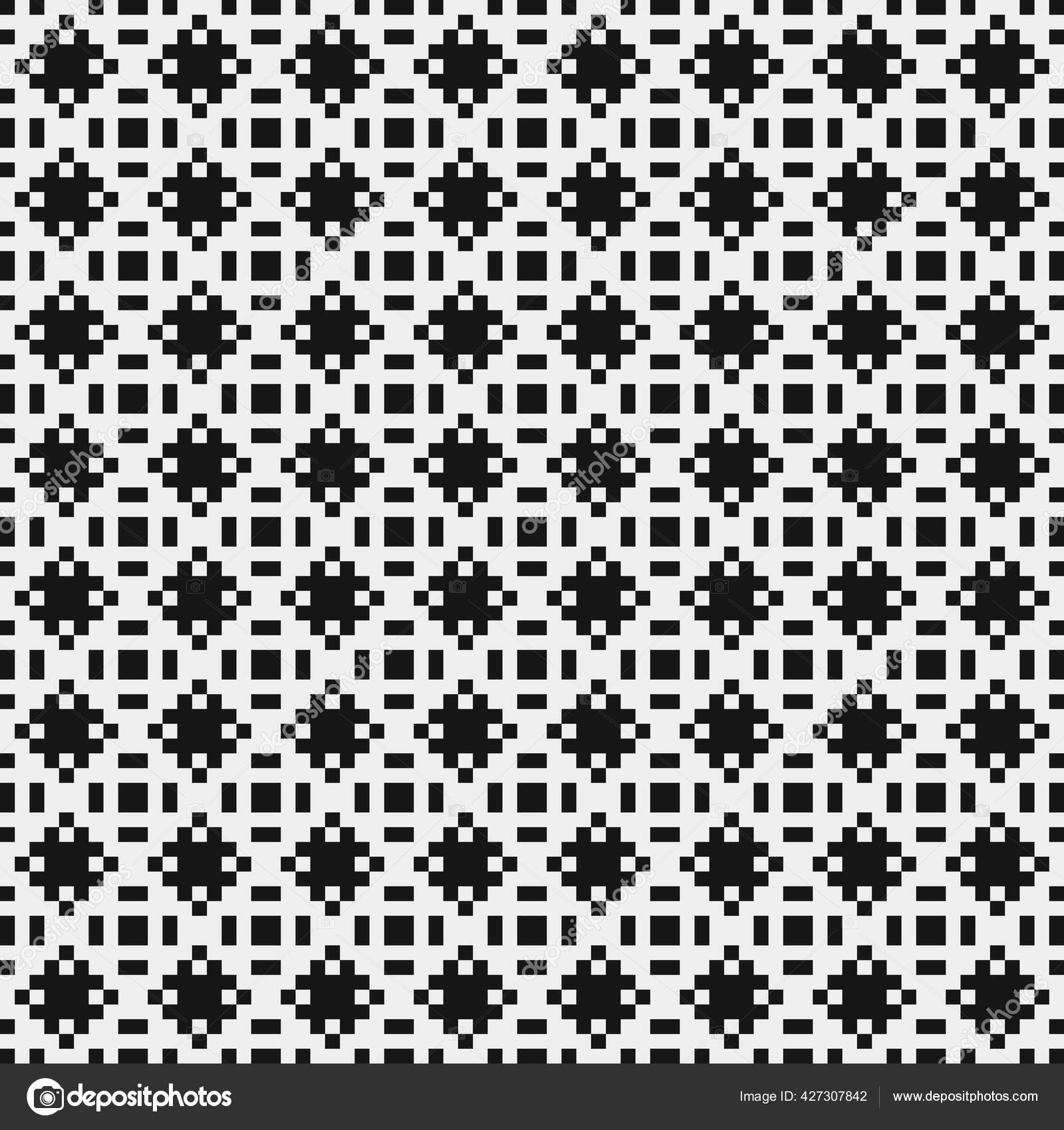 Vector Illustration Black White Cross Pattern Background Stock Vector ...