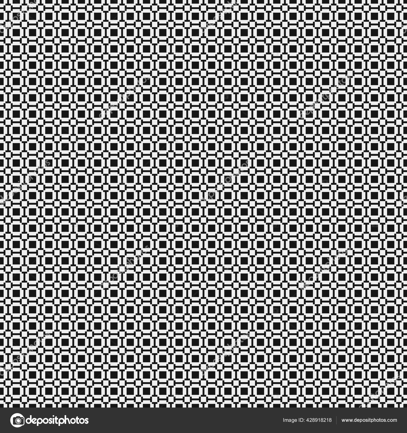 Seamless Pattern Black White Geometric Shapes Vector Illustration Stock ...