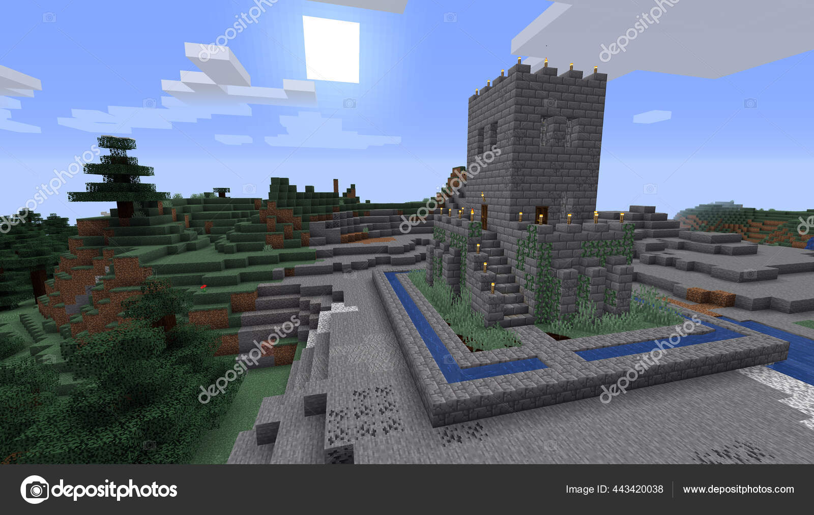 Minecraft Cobblestone Castle