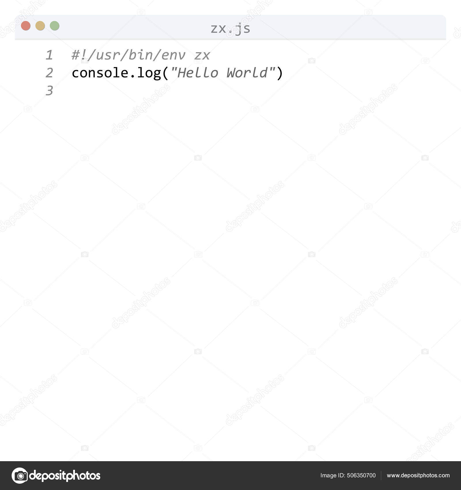 Image vectorielle Language Hello World Exemple Programme Dans Fenêtre L ...