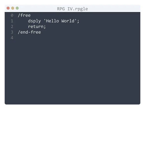 Dotlang Language Hello World Program Sample Editor Window Stock Vector by ©Yuriy_Vlasenko 506354610