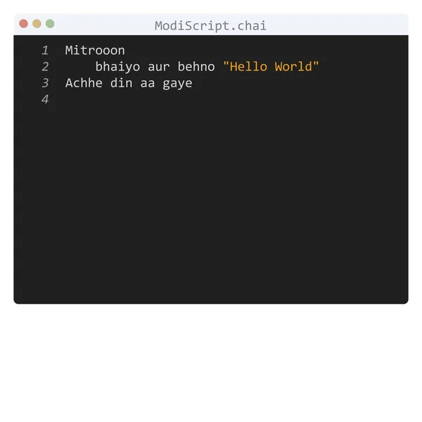 Elixir Language Hello World Program Sample Editor Window Stock Vector Image by ©Yuriy_Vlasenko ...