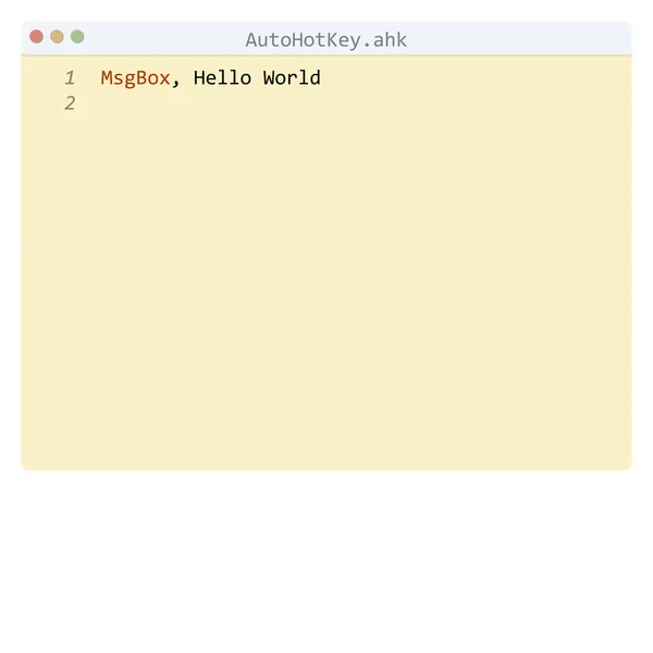 Matlab Language Hello World Program Sample Editor Window Stock Vector