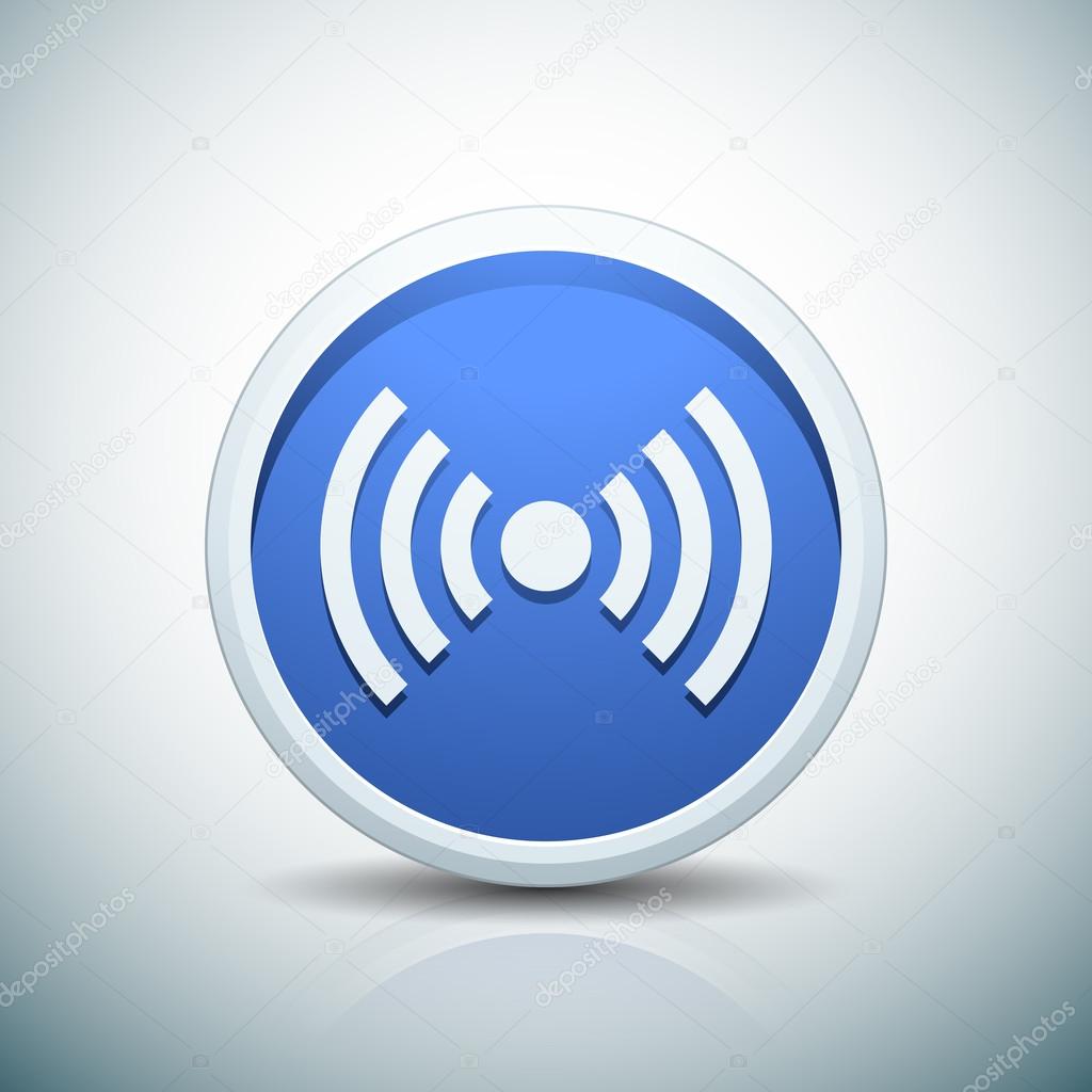 Wireless Connection button icon Stock Vector by ©Yuriy_Vlasenko 92670716