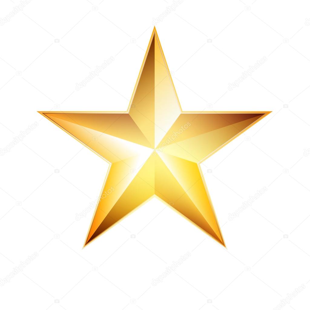 Golden Star sign icon illustration Stock Vector Image by ©Yuriy ...