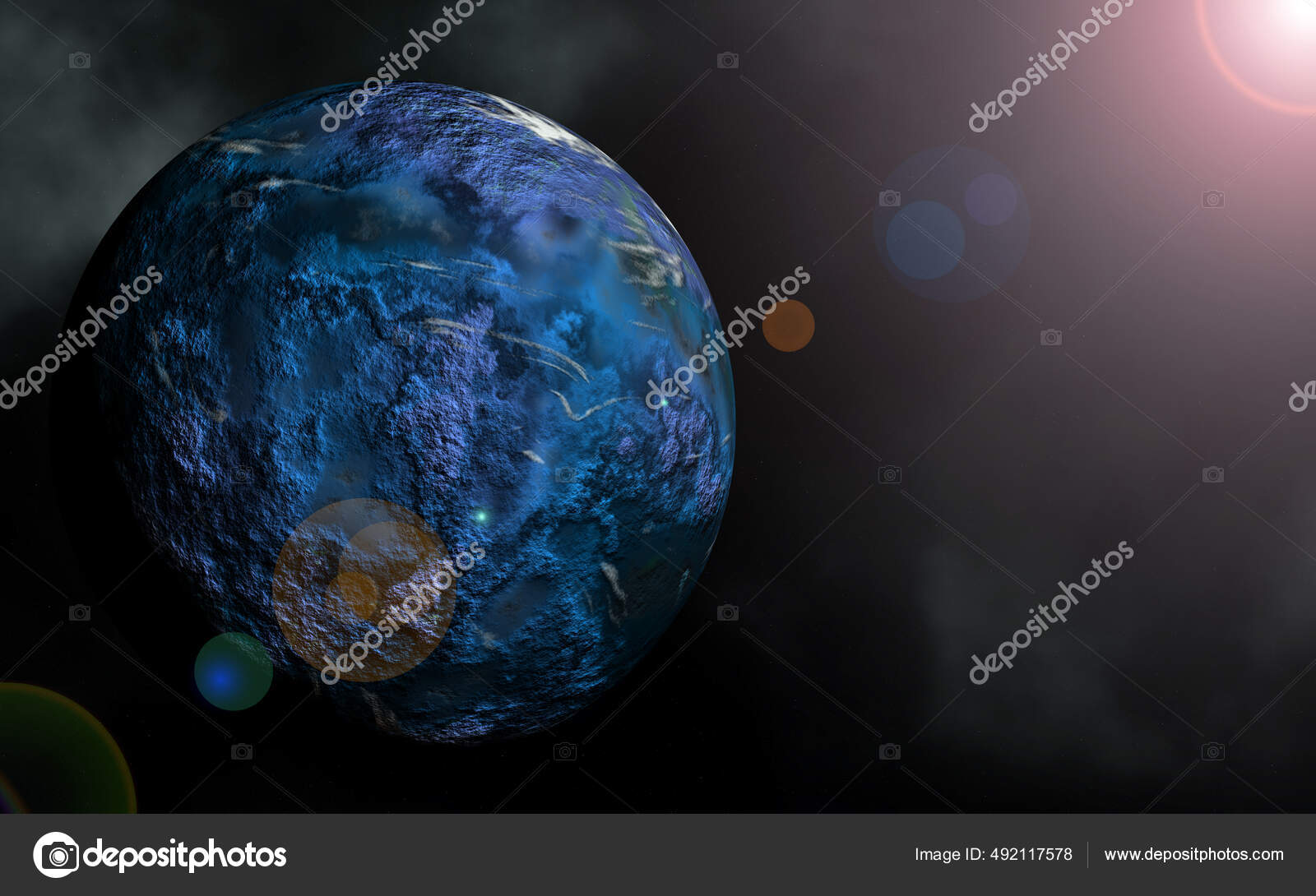 Computer Generated High Resolution Image Planet Uranus — Stock Photo ...