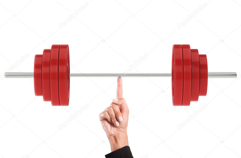 Heavy weight supported by a finger Stock Photo by ©alphaspirit 115089790