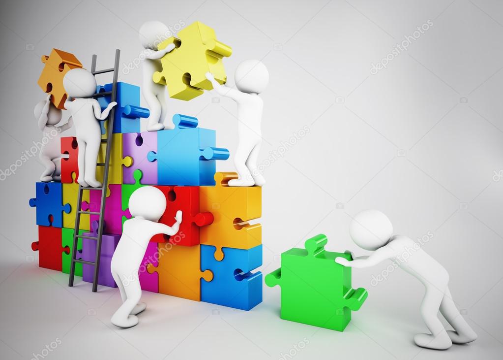 White people build a company. — Stock Photo © alphaspirit #124522472