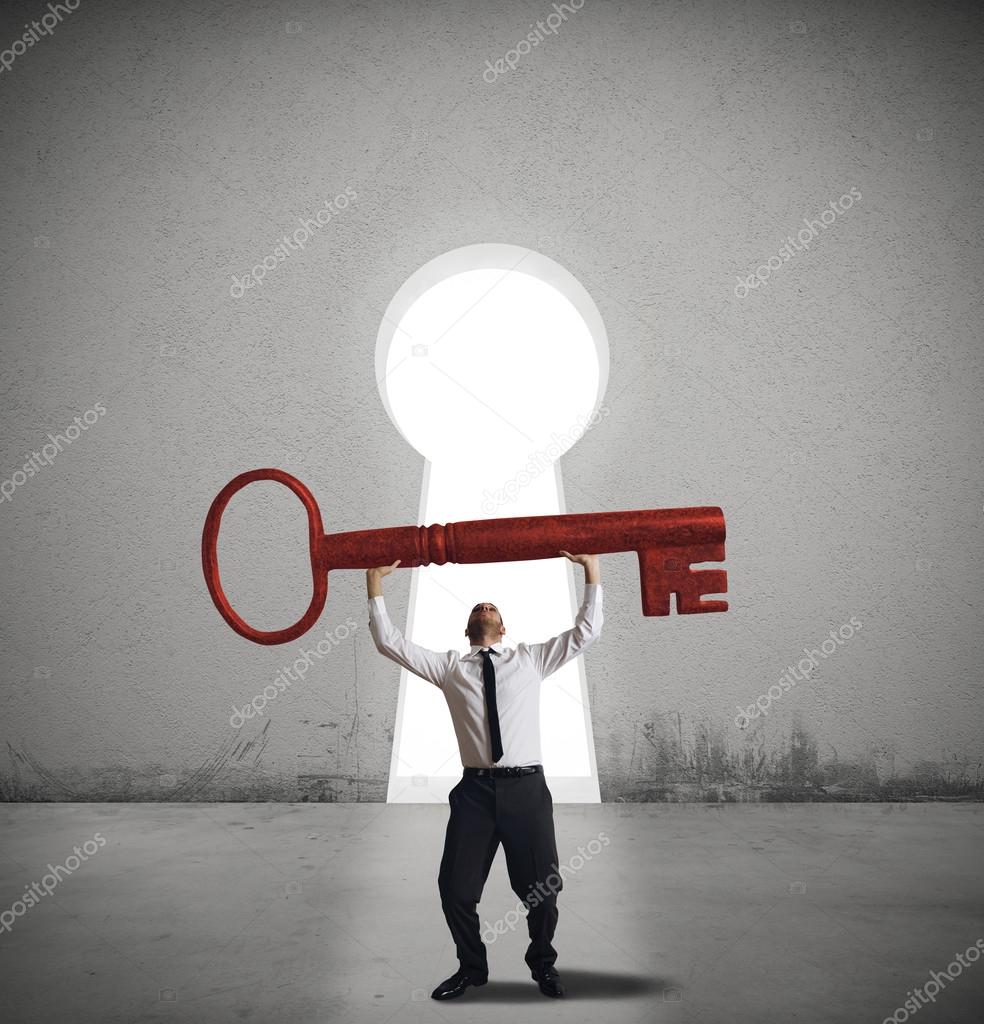 Businessman find the solution key Stock Photo by ©alphaspirit 68916645
