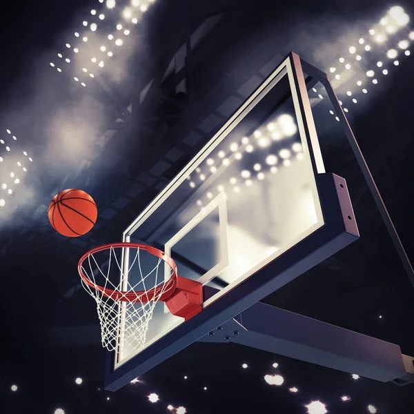 Ball above the basket - Stock Image - Everypixel