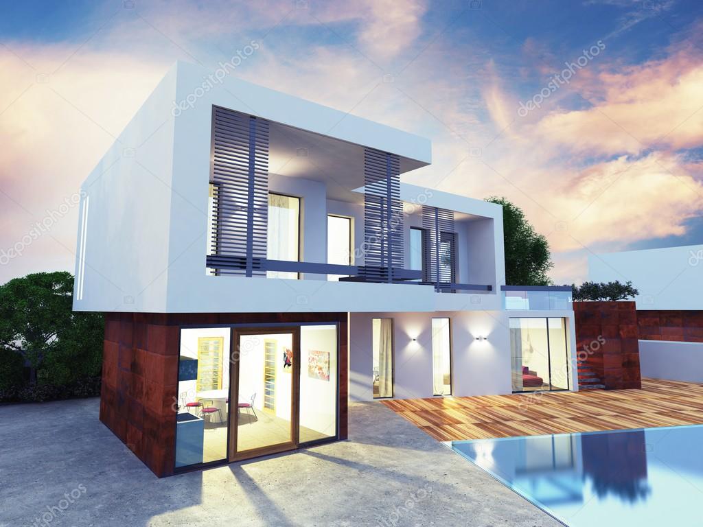 Project of a luxury villa — Stock Photo © alphaspirit #83654534