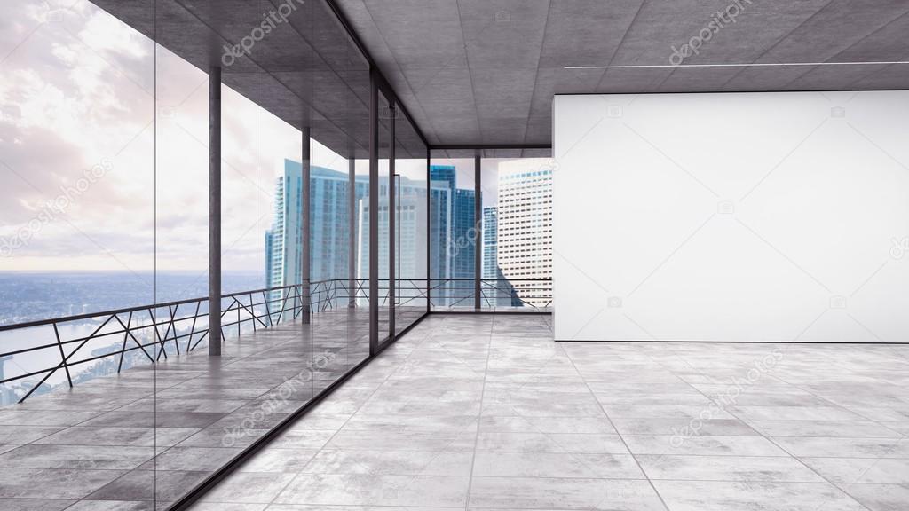 Modern office in a skyscraper Stock Photo by ©alphaspirit 90957386