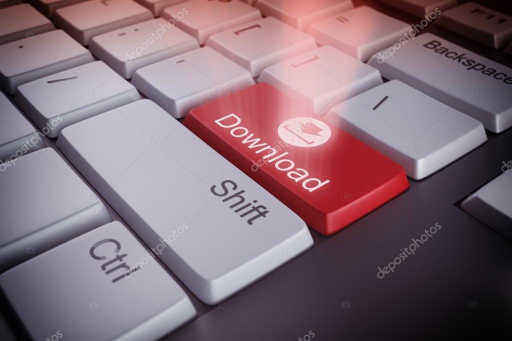 Keyboard with a download key — Stock Photo © alphaspirit #92347748