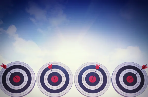 Target hit by arrows Stock Photo by ©alphaspirit 85474006