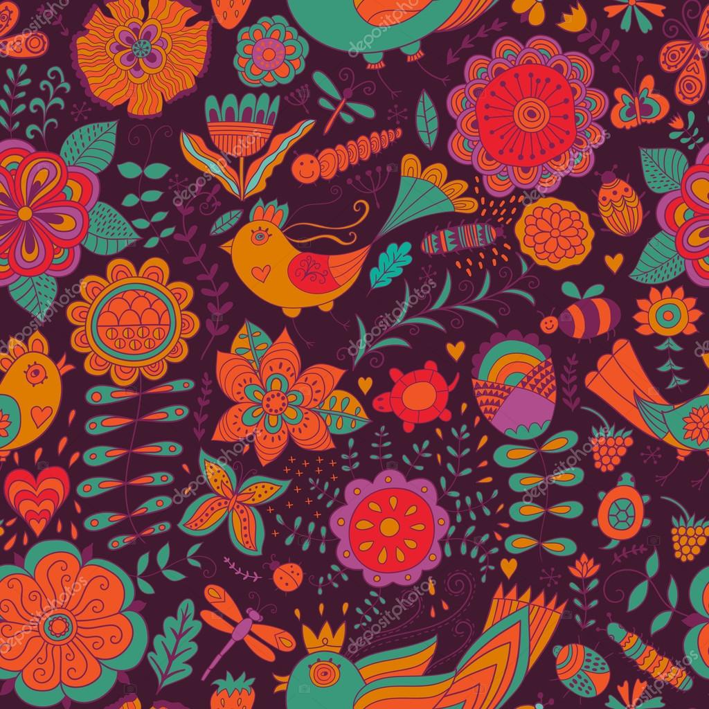 Colorful seamless botanic texture Stock Vector Image by ©markovka ...