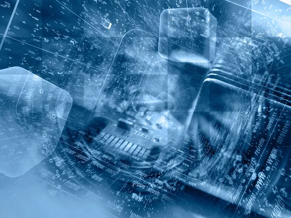 Digits and electronic device - abstract computer background - Stock ...