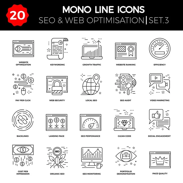 Thin line digital marketing icons — Stock Vector © alexdndz #141023292