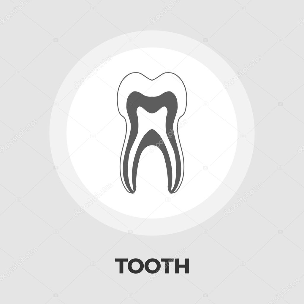 Tooth flat icon Stock Vector by ©leshkasmok 108493720