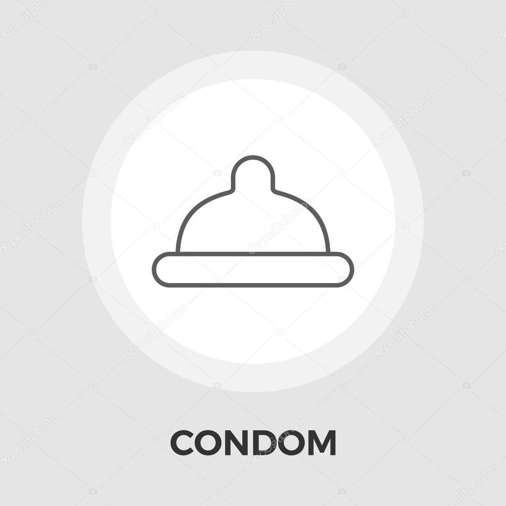 Kondom-Vektor flaches Symbol Stock-Vektorbild von ©leshkasmok 108494346