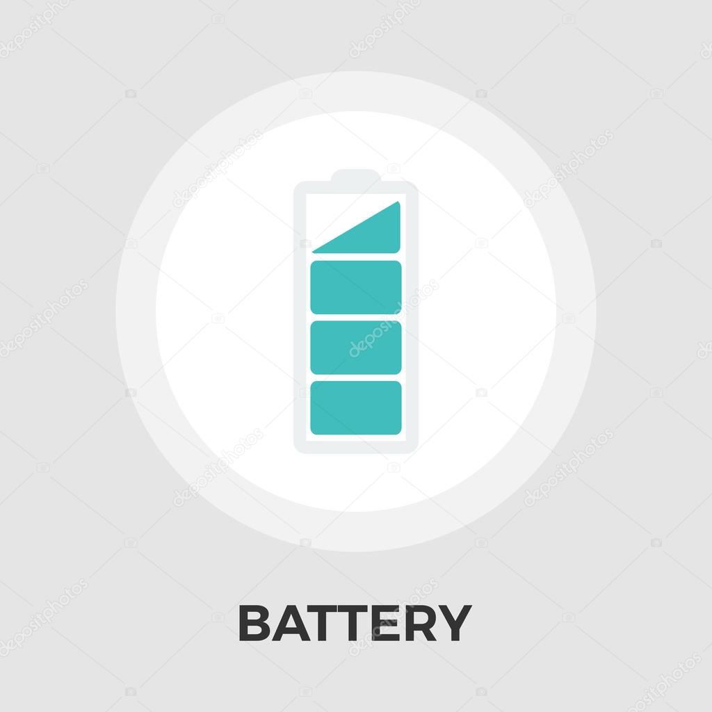 Battery Flat Icon Stock Vector Image by ©leshkasmok #108507122