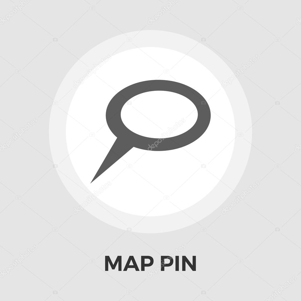 Map Pin Icon Flat