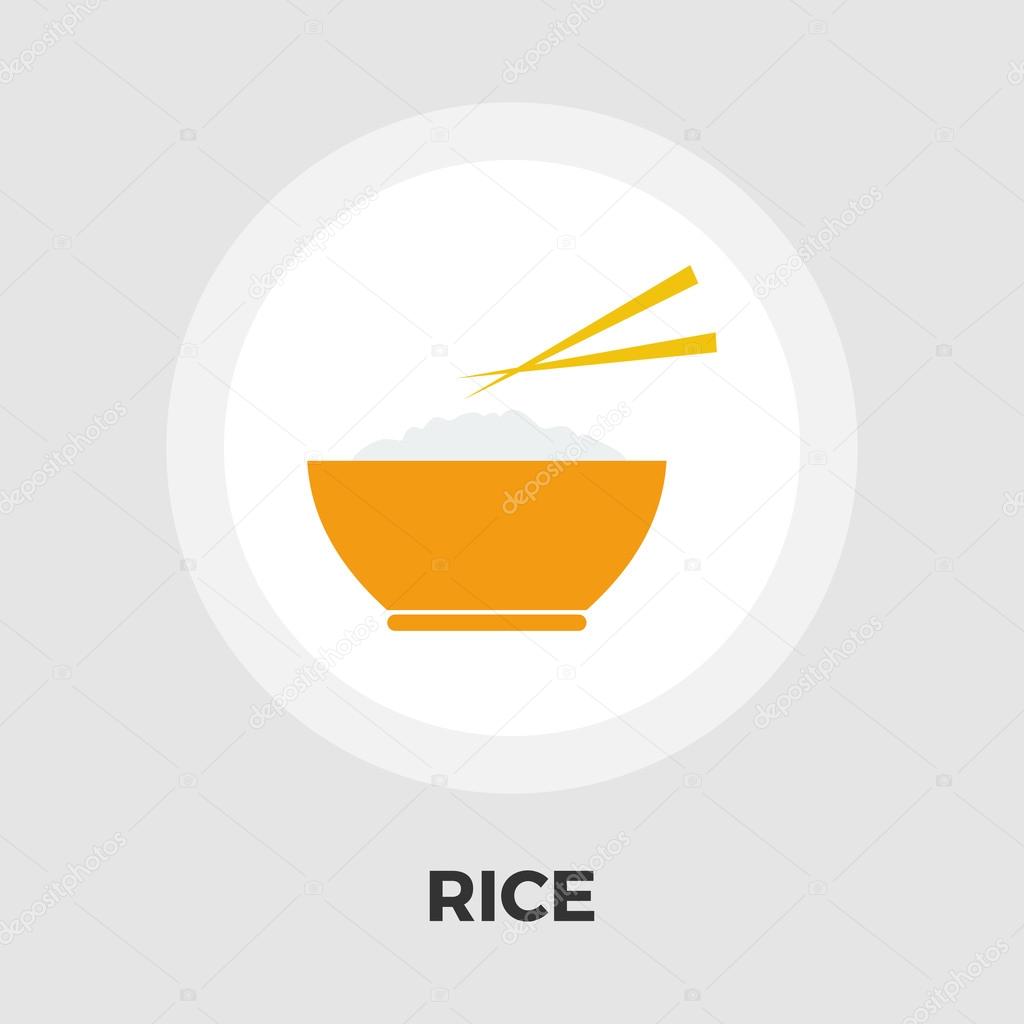 Rice icon flat Stock Vector by ©leshkasmok 108529984