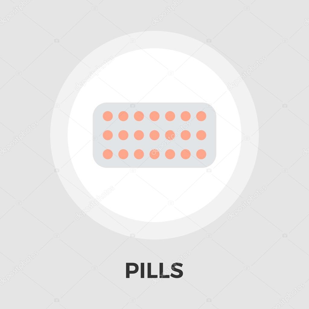 Contraceptive pills vector flat icon Stock Vector by ©leshkasmok 108583632