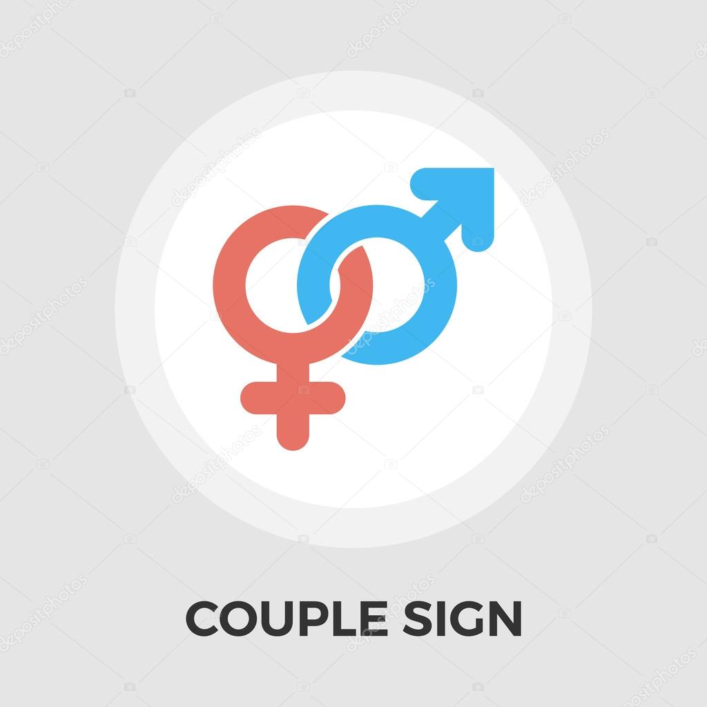 Couple sign Vector Flat Icon Stock Vector Image by ©leshkasmok #109072680