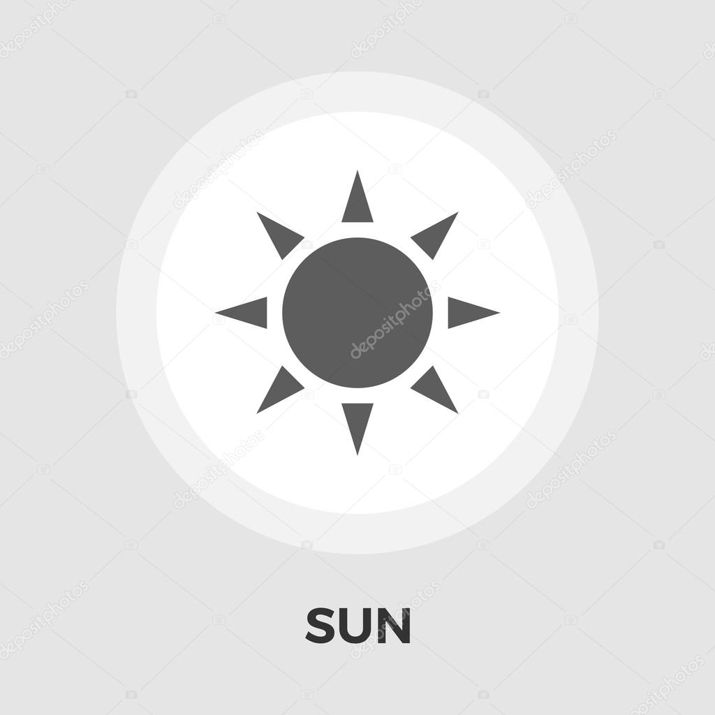 Sun Flat Icon Stock Vector by ©leshkasmok 110023598