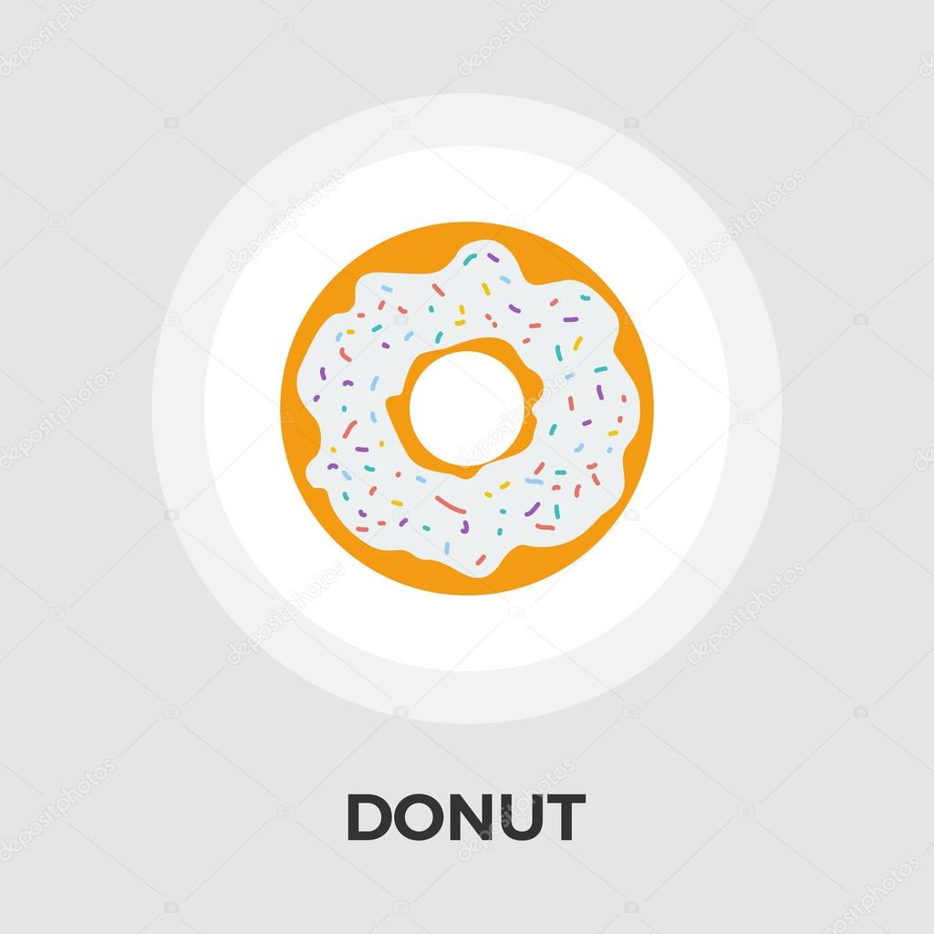 Donut vector flat icon Stock Vector Image by ©leshkasmok #110573914