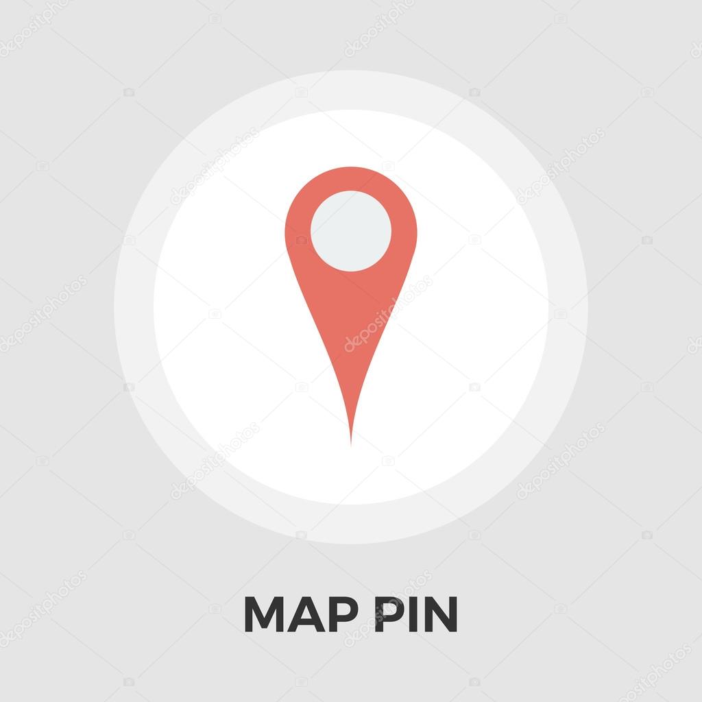 Mapa Pin Flat Icon Vector de stock #111670066 de ©leshkasmok