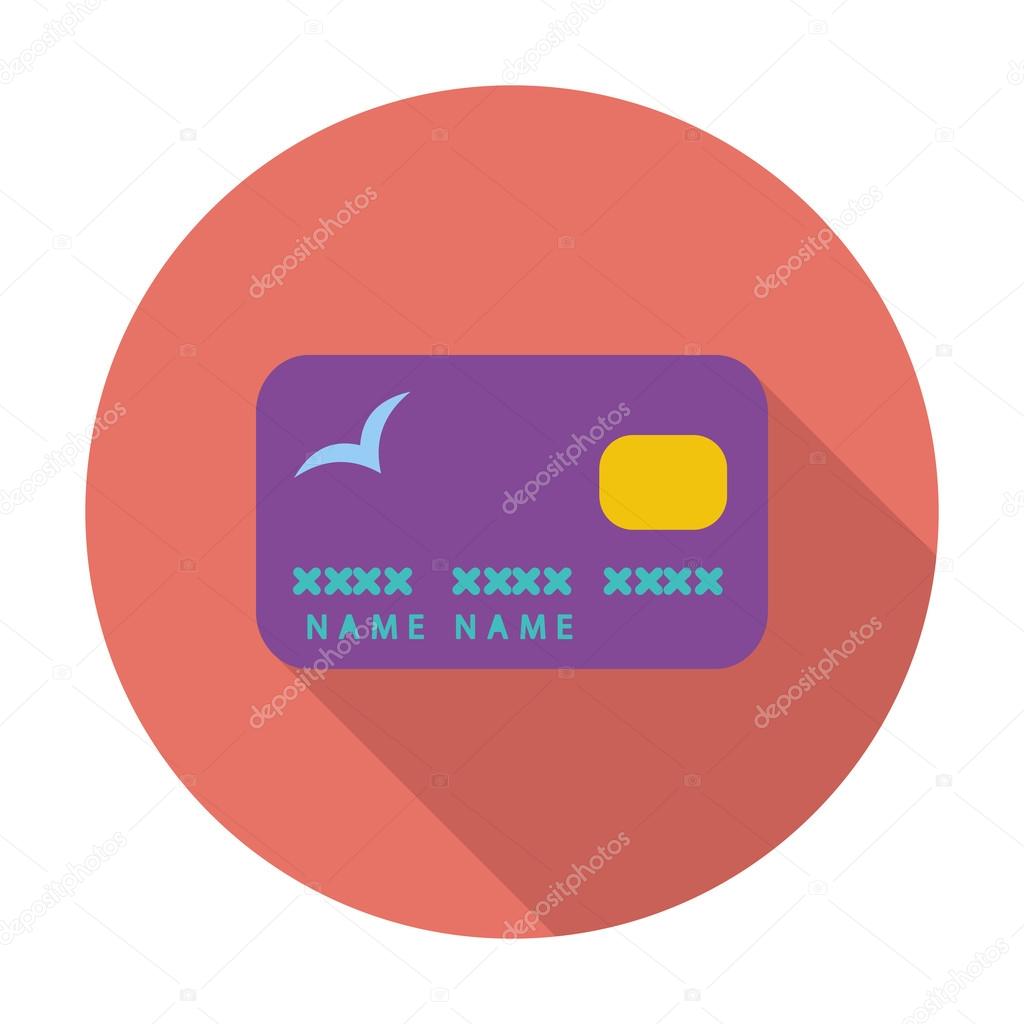 Credit card single flat icon. Stock Vector Image by ©leshkasmok #53606095