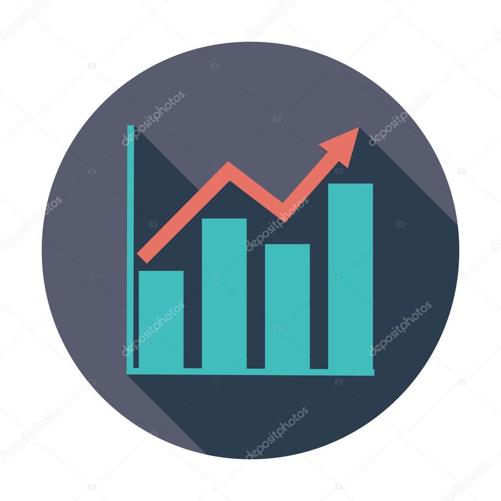Graph flat single icon. Stock Vector by ©leshkasmok 55026591