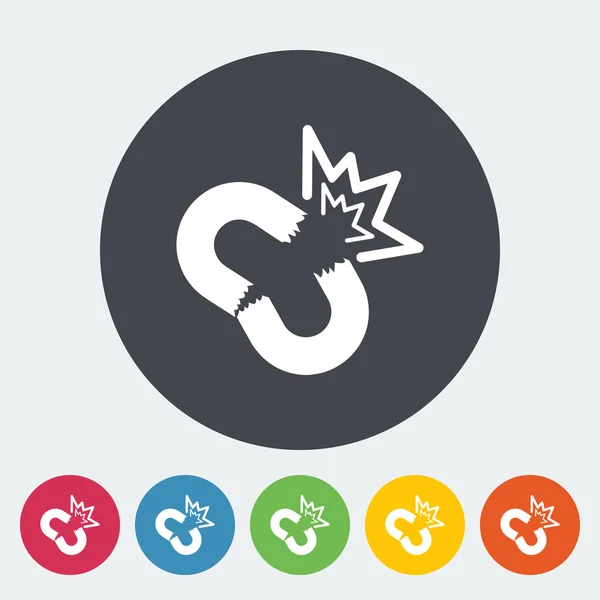 Broken connection flat single icon Stock Vector Image by ©leshkasmok ...