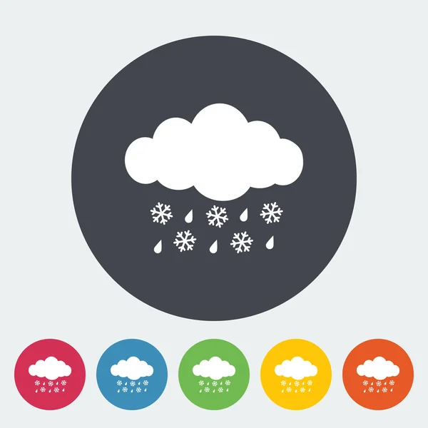Sleet icon flat Stock Vector by ©leshkasmok 111266720