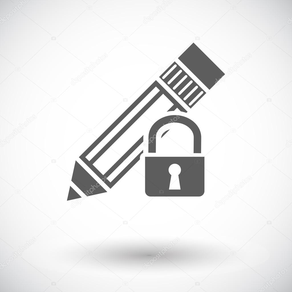 Lock for editing single icon. Stock Vector Image by ©leshkasmok #68659441