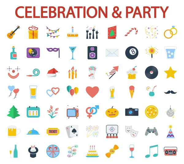 Party icons set Stock Vectors, Royalty Free Party icons set ...