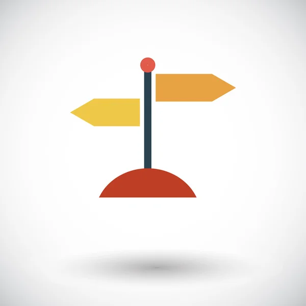 Road Arrows Wooden Waymark Signboard Arrow Vector Thin Line Icon Stock ...