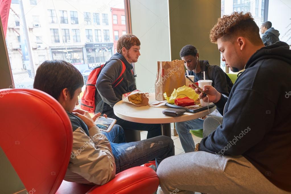 Customers in McDonald's restaurant – Stock Editorial Photo © teamtime ...
