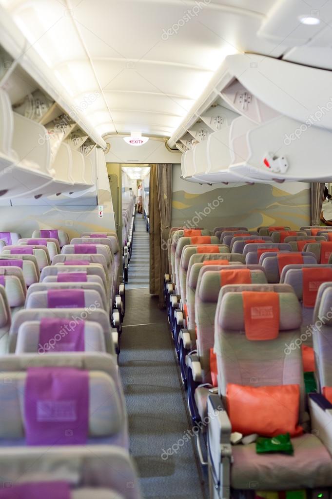Emirates Airbus A380 Aircraft Cockpit Interior Editorial