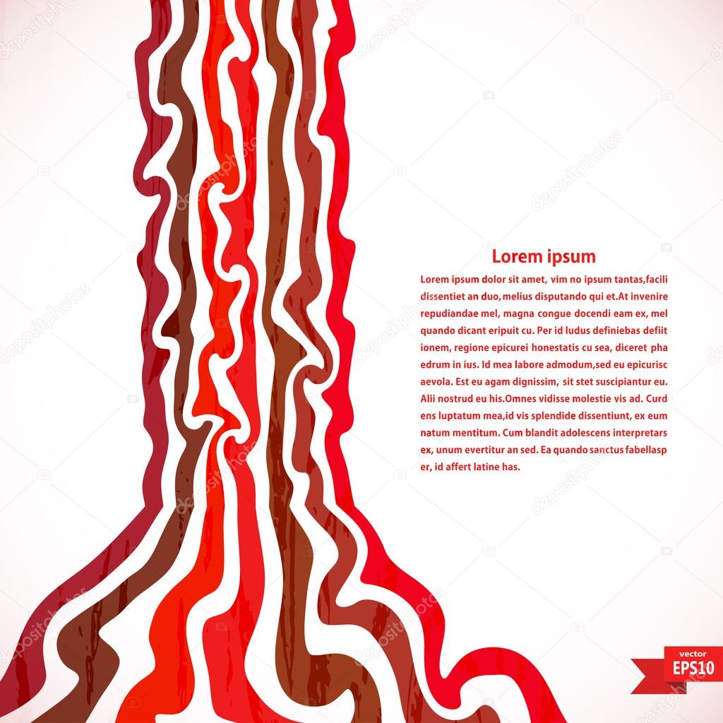 Fondo fantástico con rayas rojas. Ilustración vectorial . Vector de ...